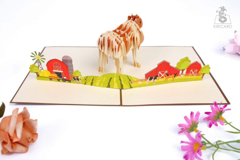 Australian Cow Pop Up Card - Kiricard