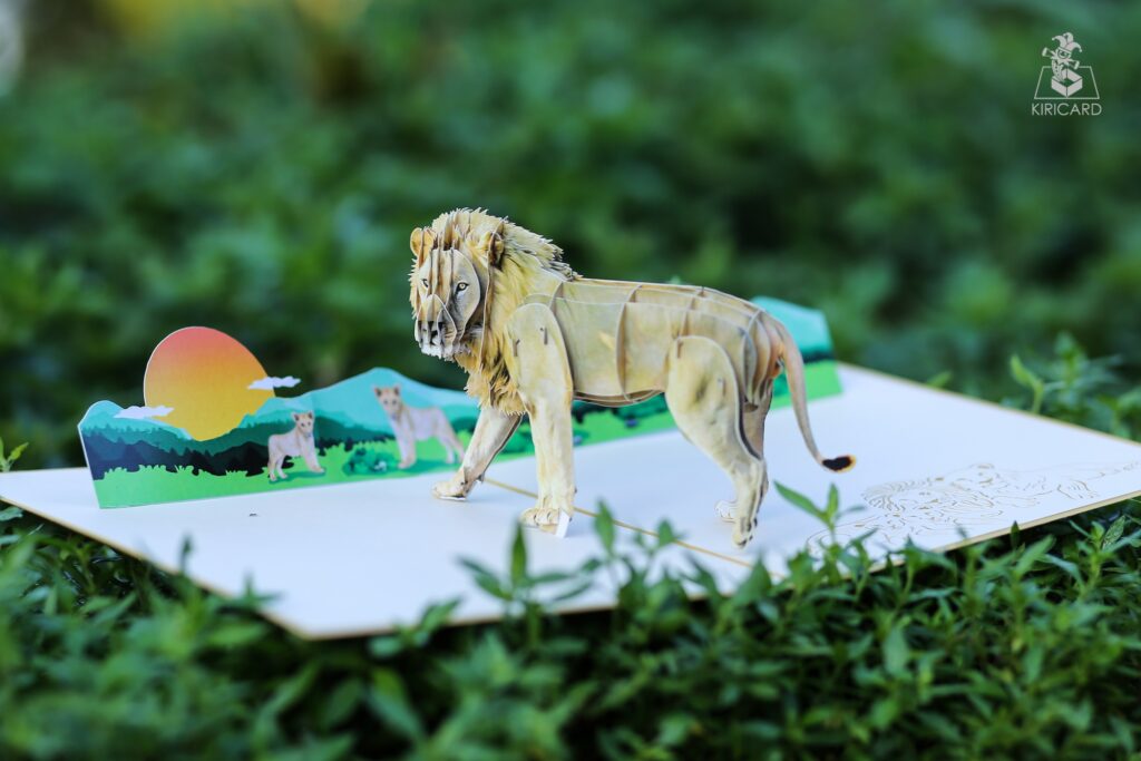 Lion King Pop Up Card - Kiricard