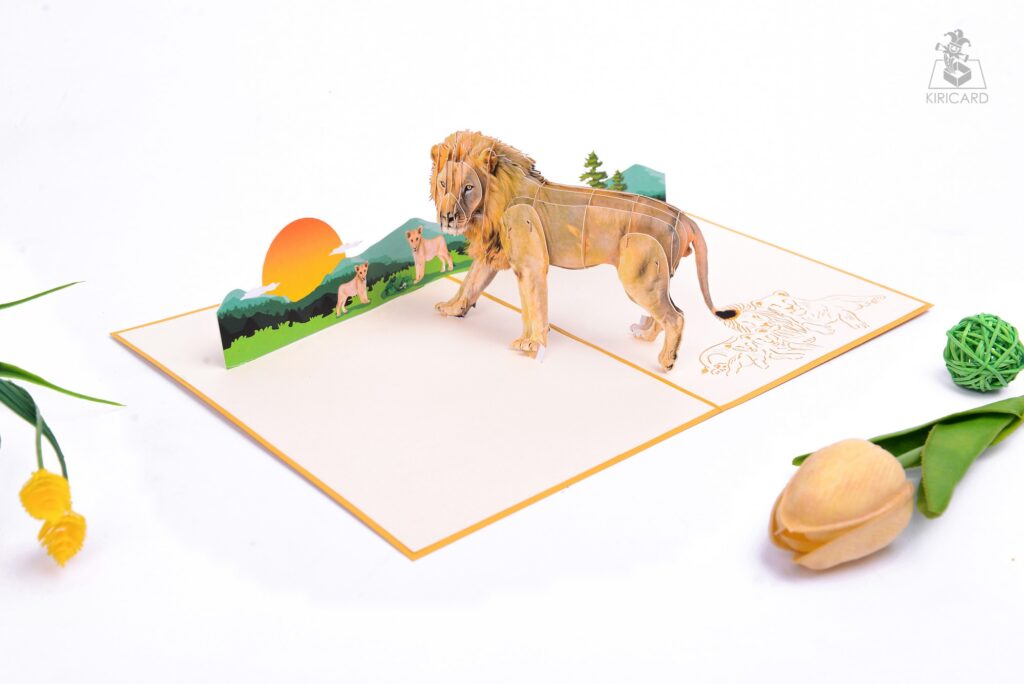 Lion King Pop Up Card - Kiricard