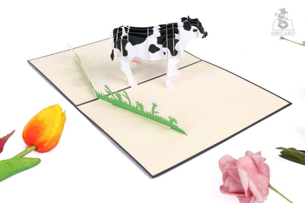 Dairy Cow Pop Up Card - Kiricard