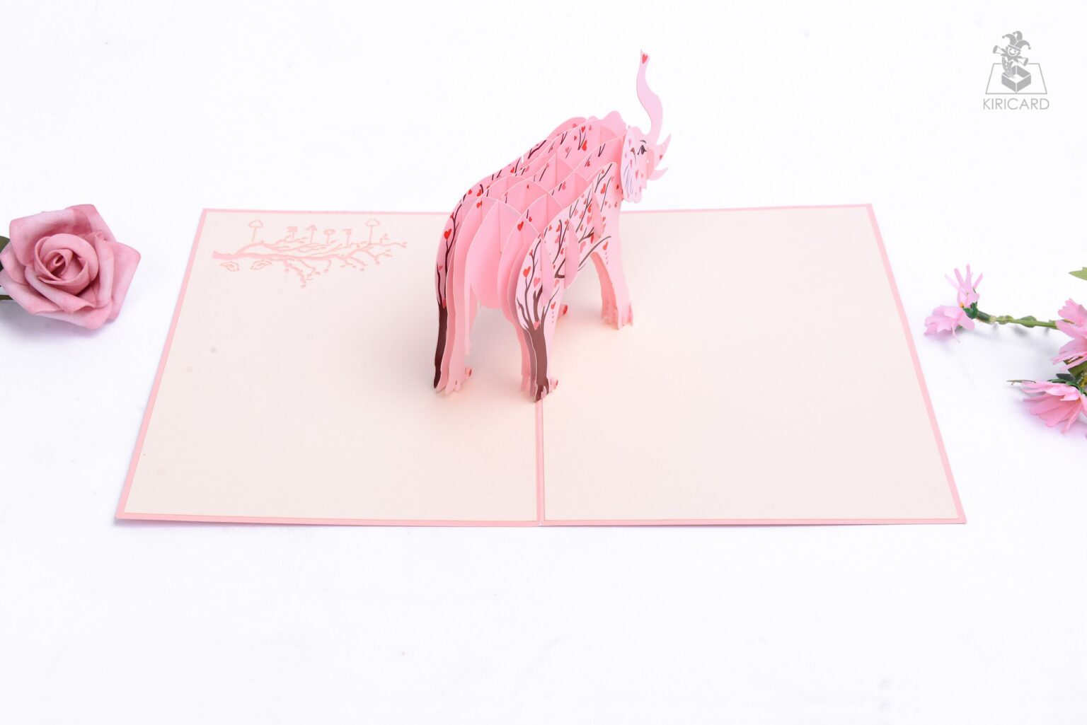 Love Tree Elephant Pop Up Card - Kiricard