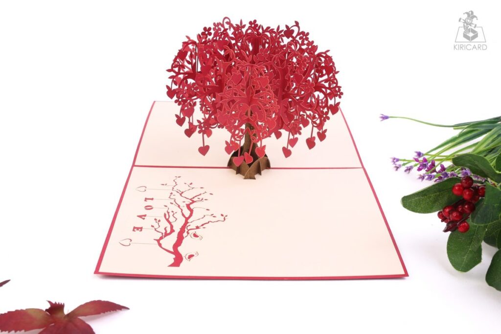 Tree Heart Pop Up Card - Kiricard