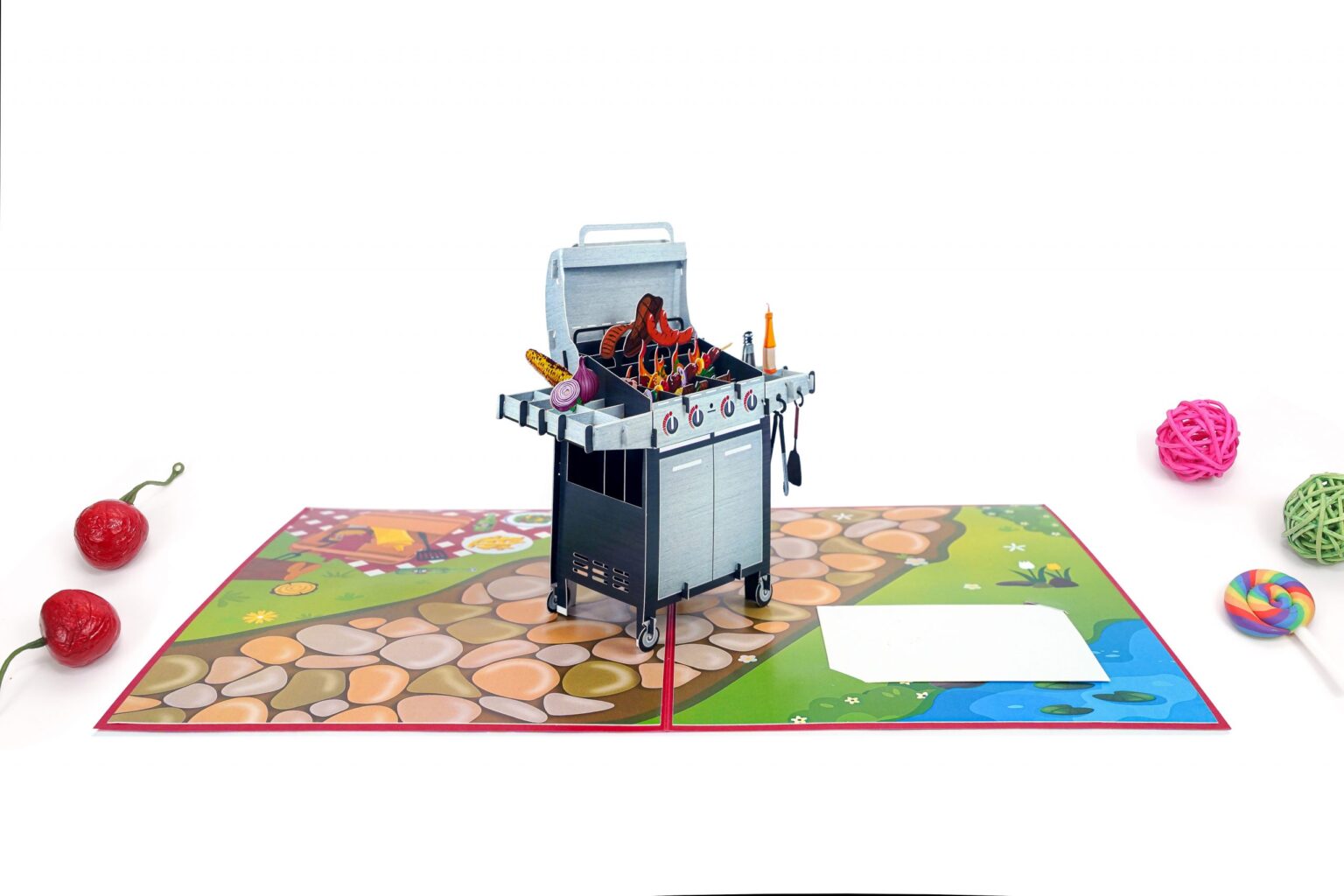 BBQ Pop Up Card - Kiricard