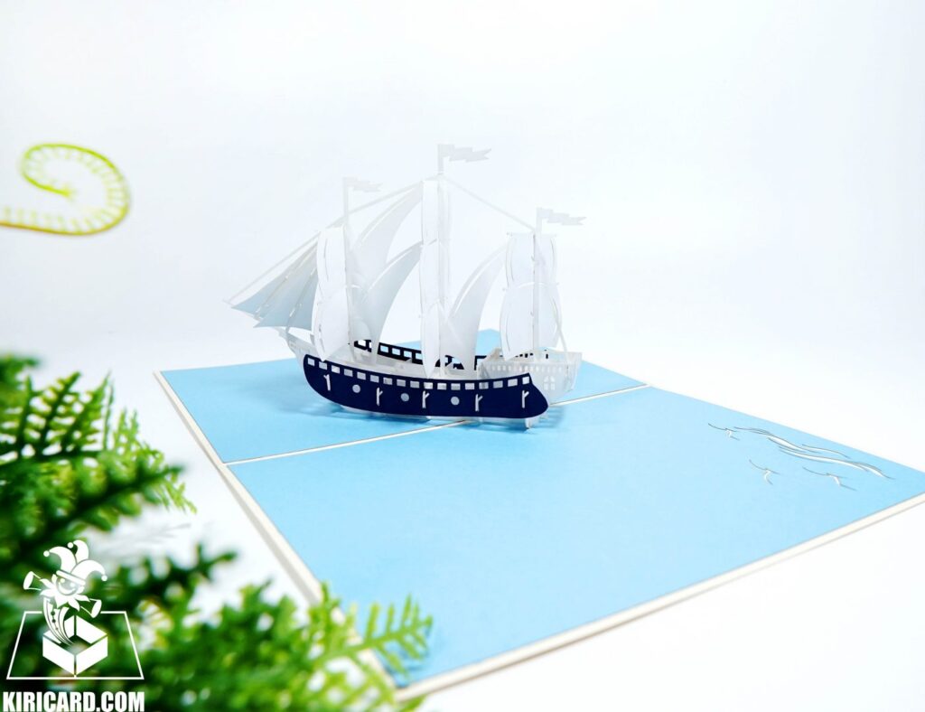 Navy Ship Pop Up Card - Kiricard