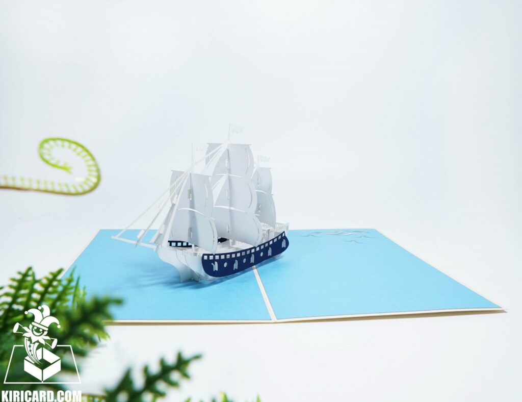 Navy Ship Pop Up Card - Kiricard