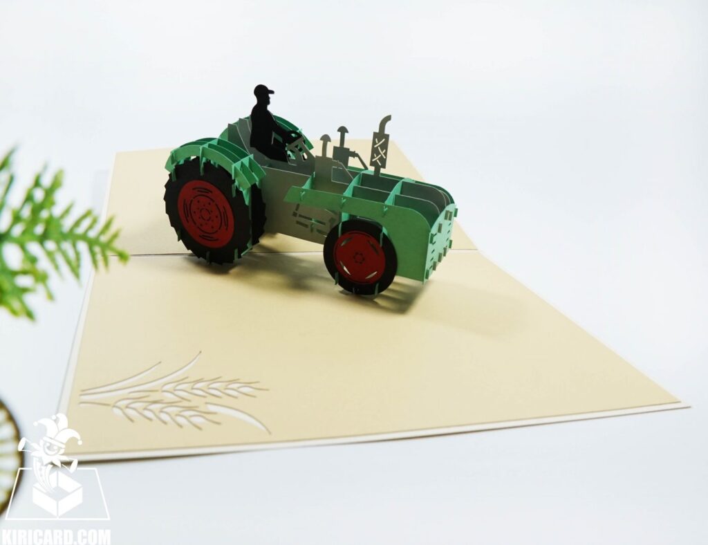 Tractor Pop Up Card - Kiricard