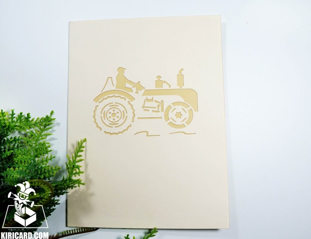 Tractor Pop Up Card - Kiricard