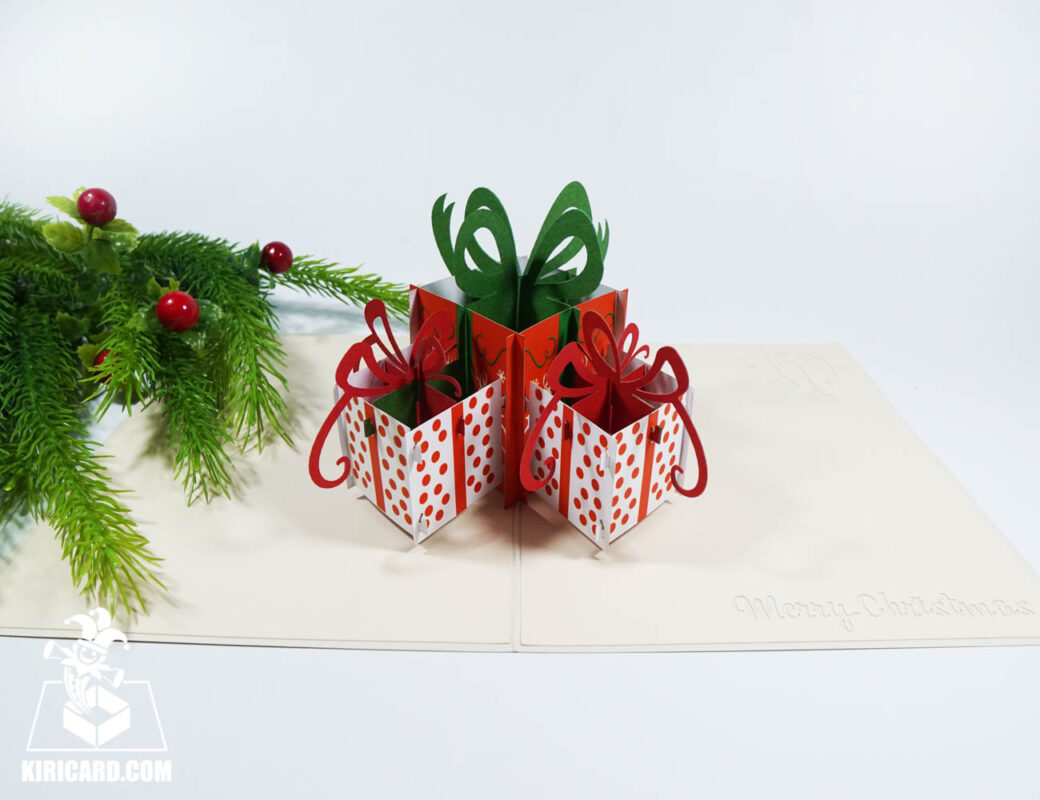 Christmas Gift Boxes Pop Up Card - Kiricard