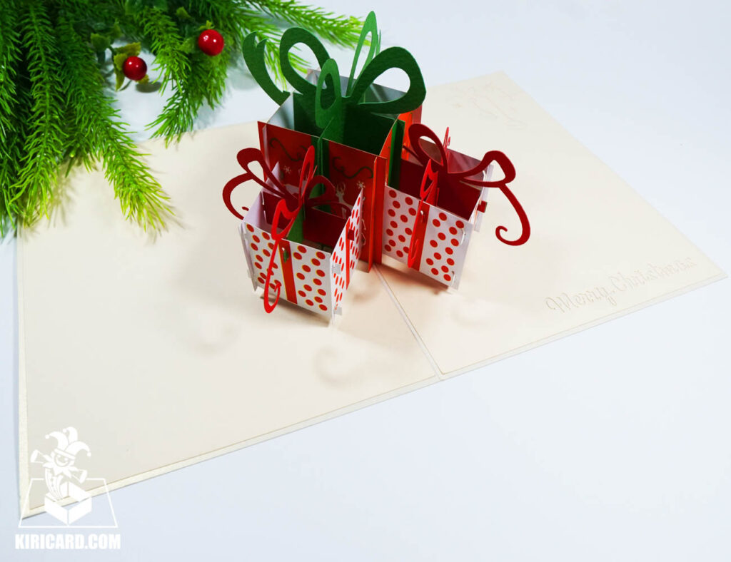 Christmas Gift Boxes Pop Up Card - Kiricard