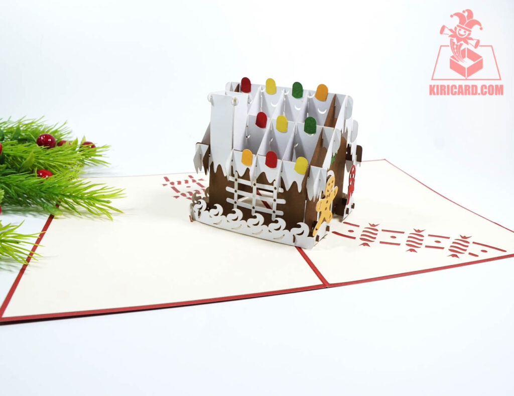 Gingerbread House Pop Up Card - Kiricard