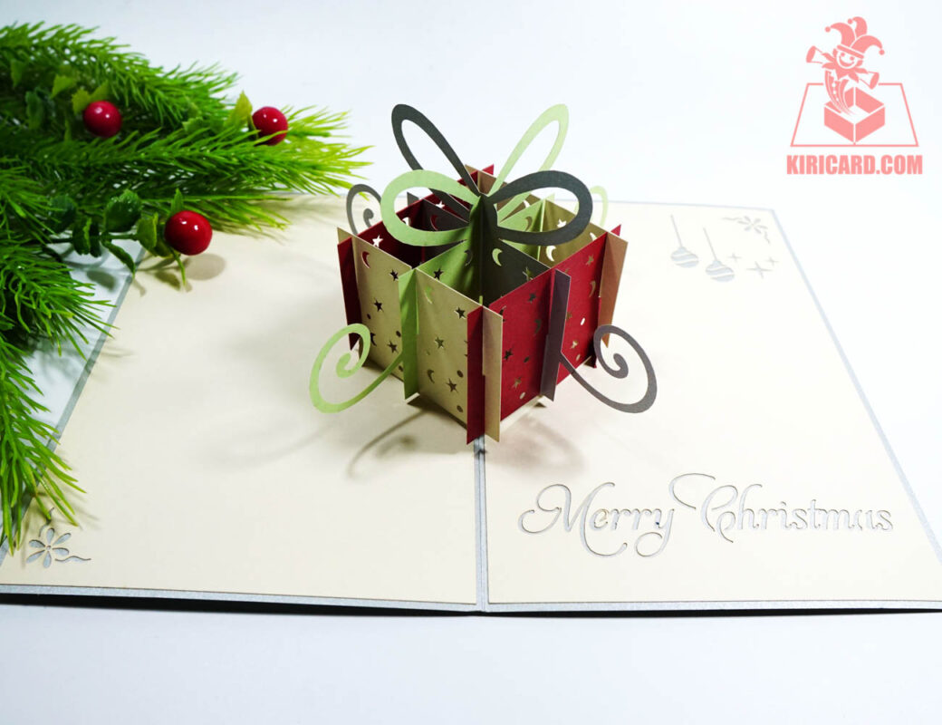 Christmas Gift Box Pop Up Card - Kiricard