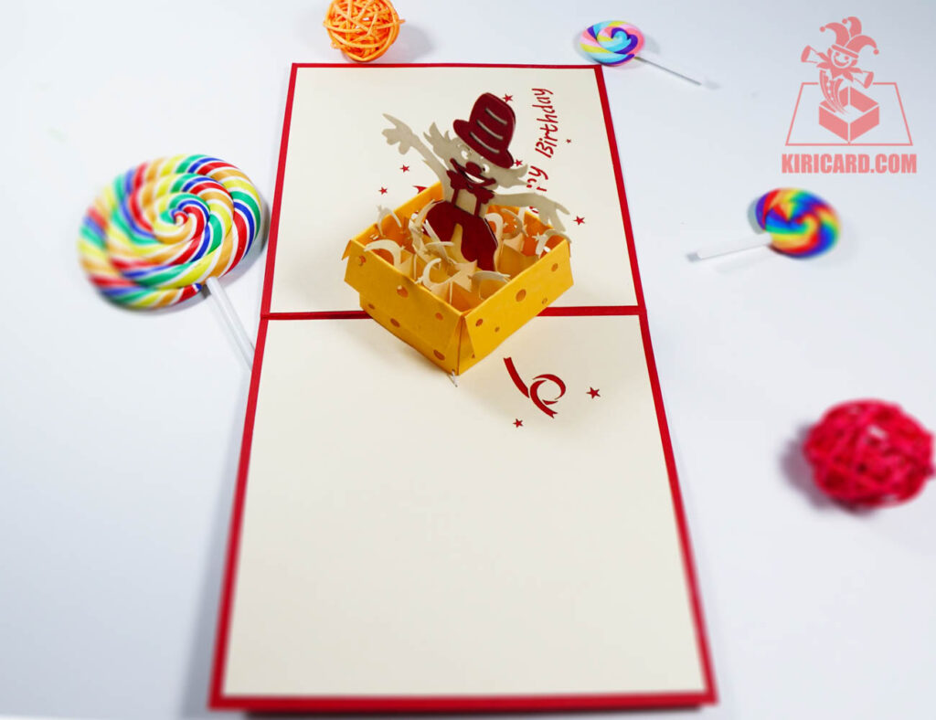 Birthday Clown Pop Up Card - Kiricard
