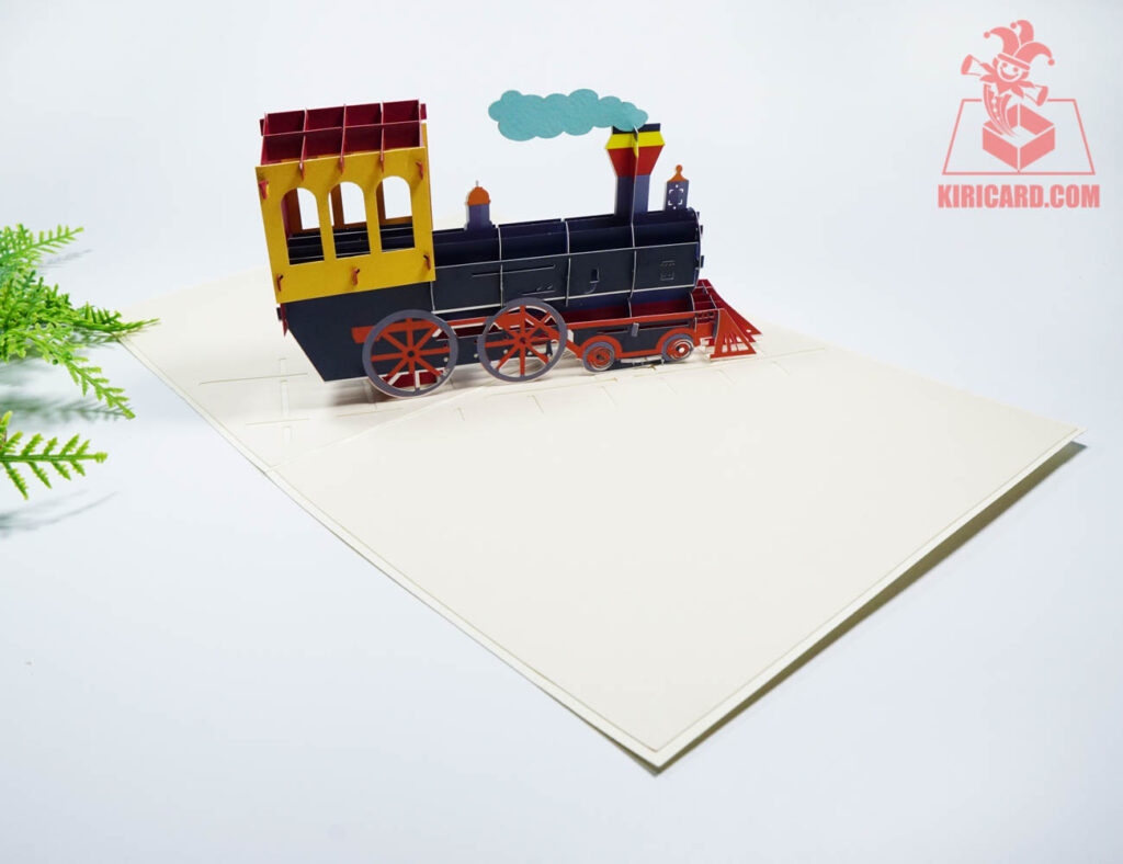 Classic Train Pop Up Card - Kiricard