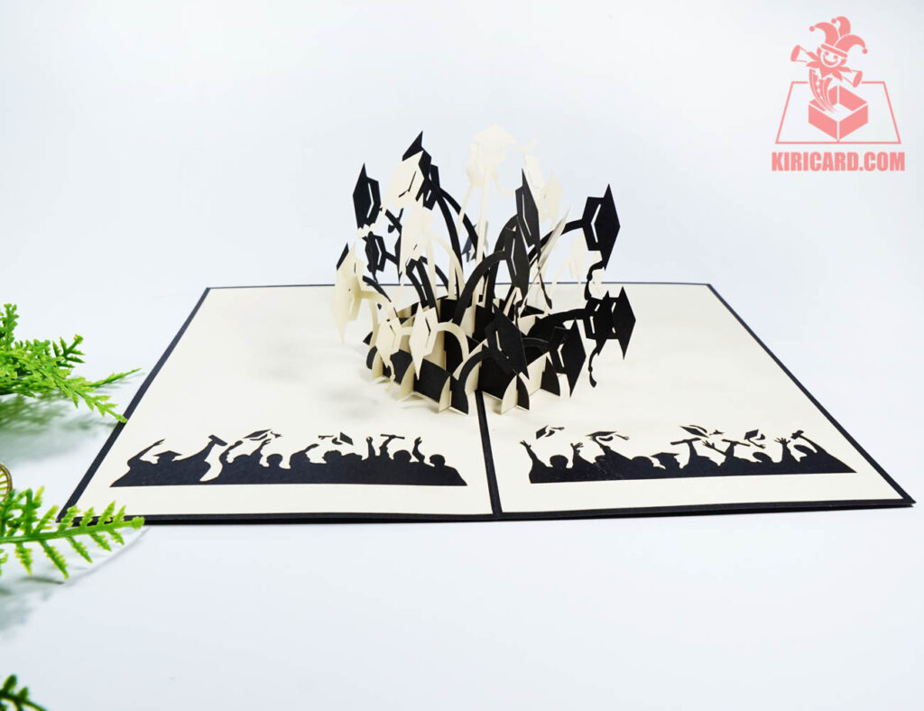 Graduation Hats Pop Up Card - Kiricard