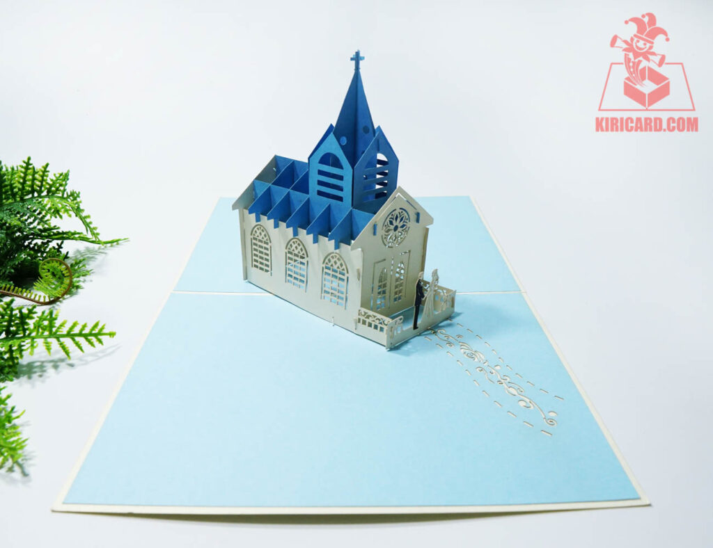 Wedding Church Pop Up Card - Kiricard