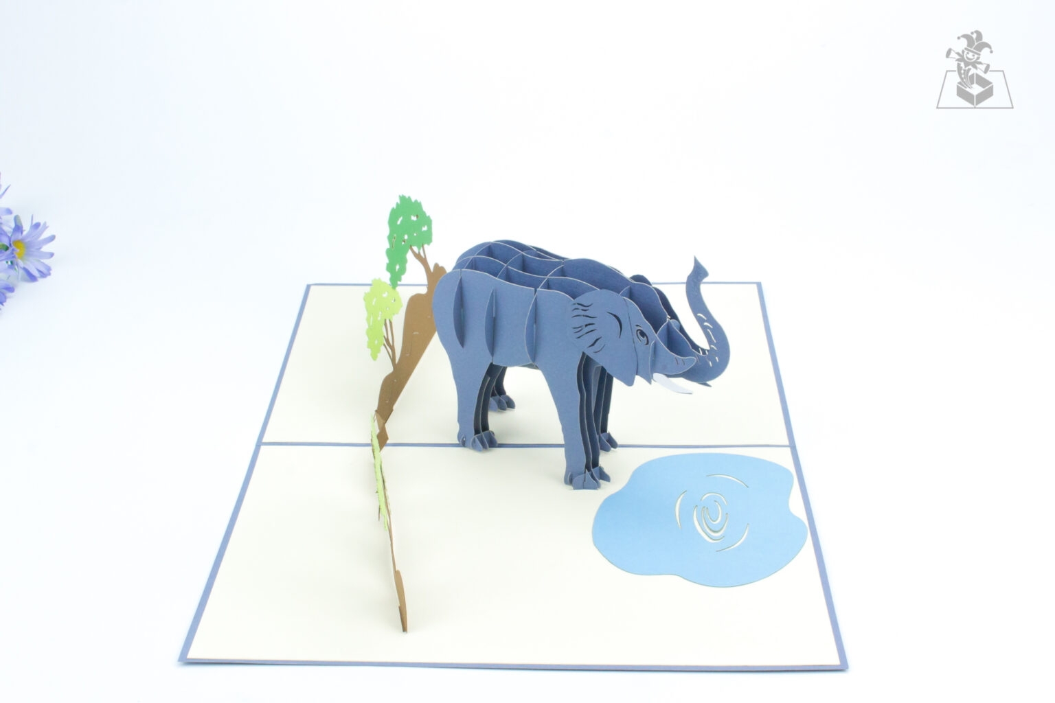 Wild Elephant Pop Up Card - Kiricard