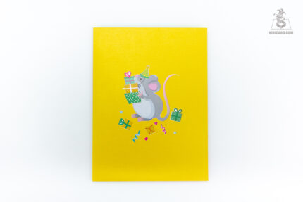 Happy Birthday Rat Pop Up Card - Kiricard