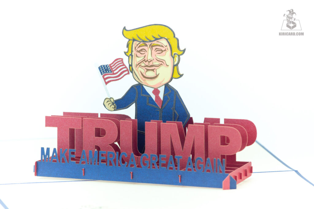The US President Donal Trump Pop Up Card - Kiricard