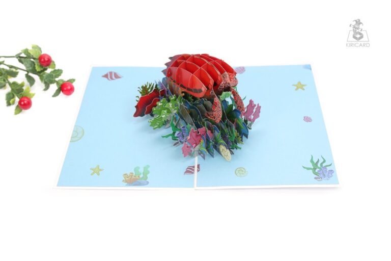 Sea Turtle Pop Up Card - Kiricard