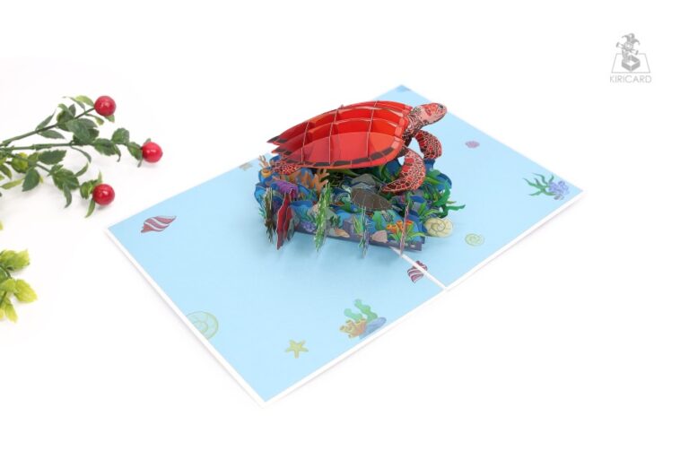 Sea Turtle Pop Up Card - Kiricard