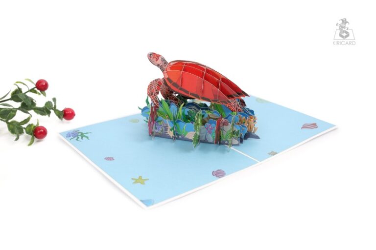 Sea Turtle Pop Up Card - Kiricard