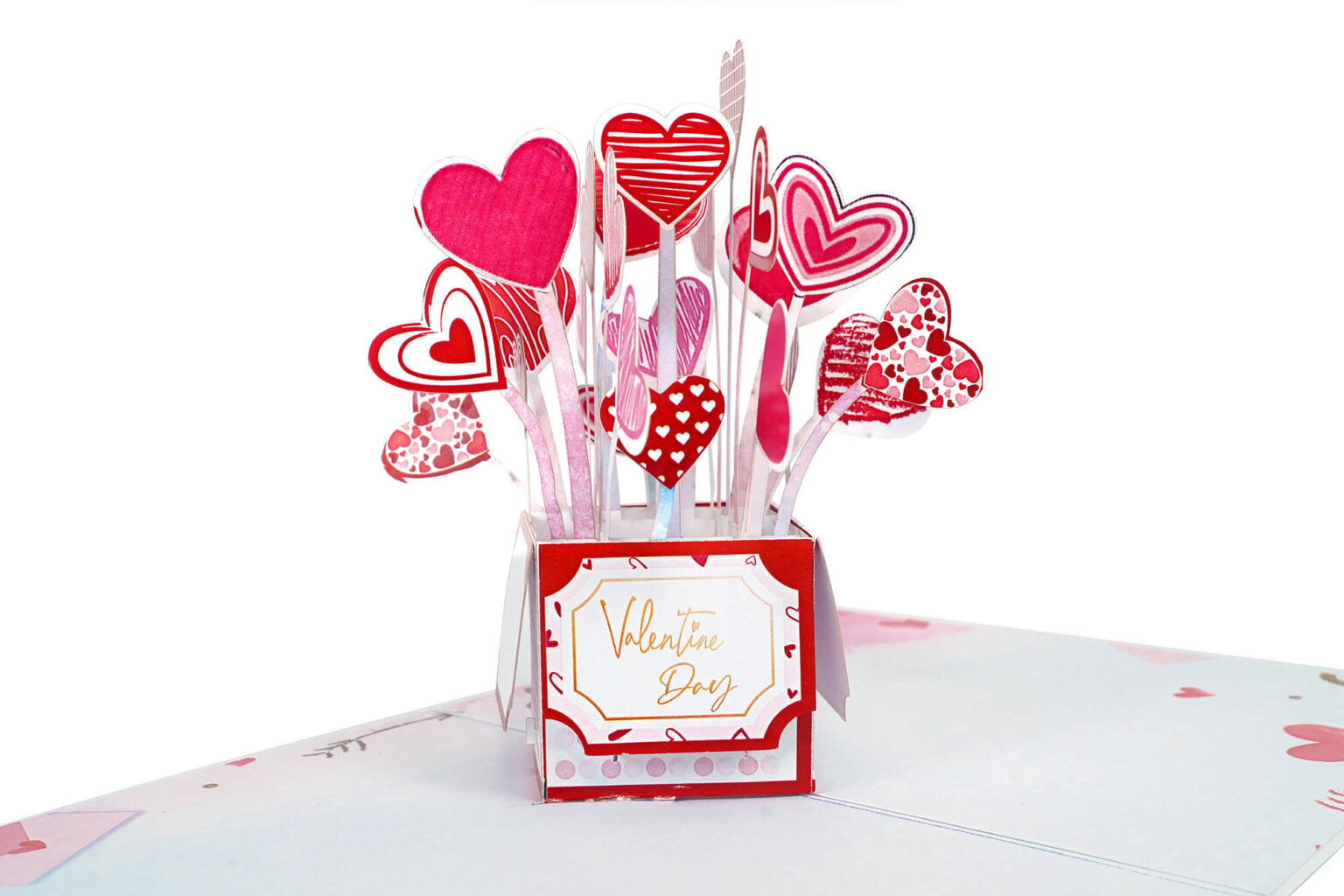 Heart Balloon Valentine Box Pop Up Card - Kiricard