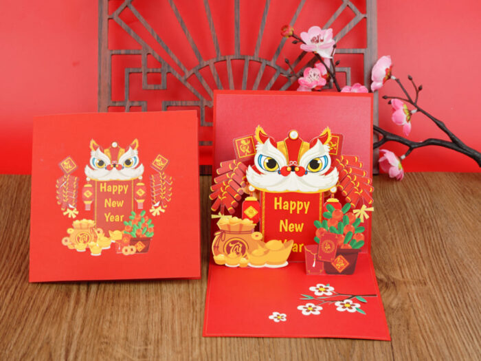 Pop Up Lunar New Year Card Template | Free Download