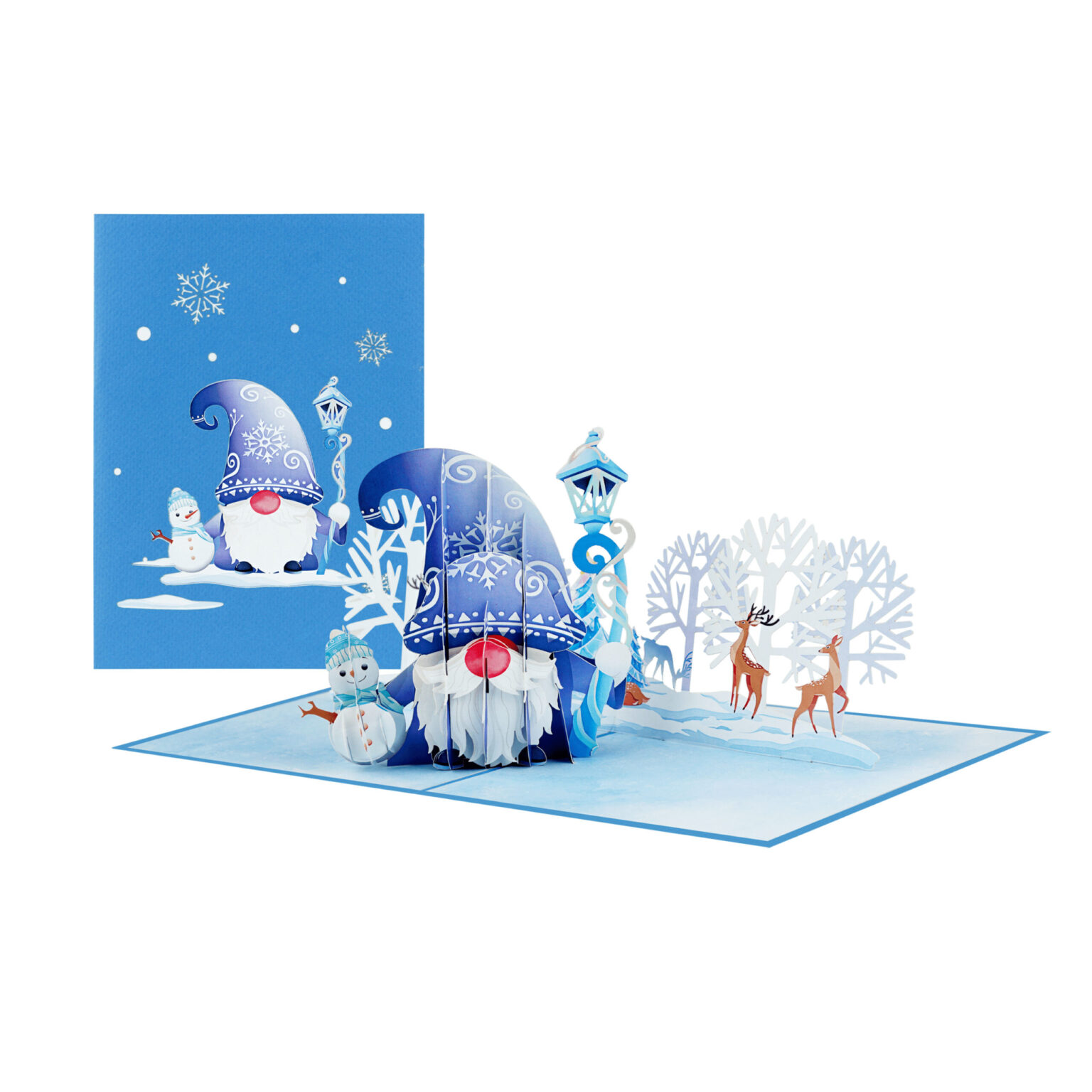 New Blue Pram Pop-Up Card - Kiricard